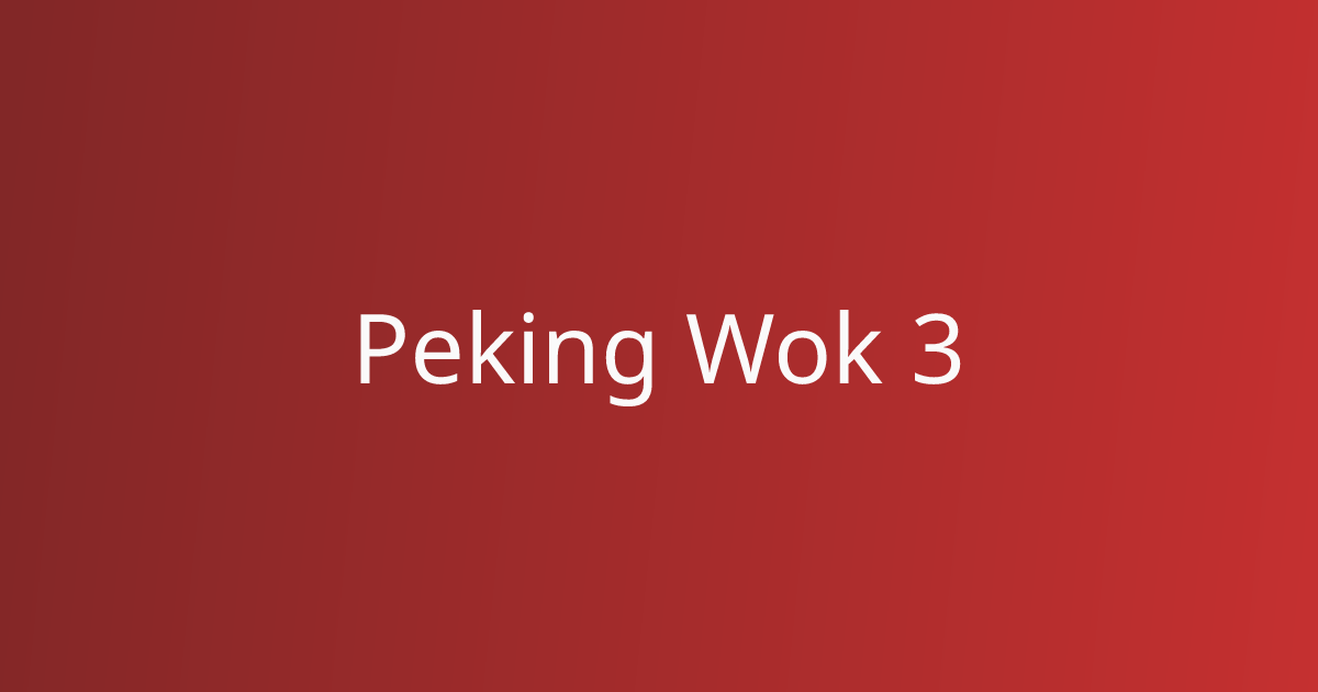 Best Chinese in Columbia, SC | Peking Wok 3 | Menu